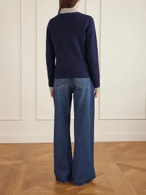 SPORTY  RICH Sporty & Rich Embroidered Crew Neck Sweater