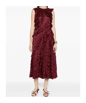 Ulla Johnson Kavita Cascading Ruffled Midi Dress
