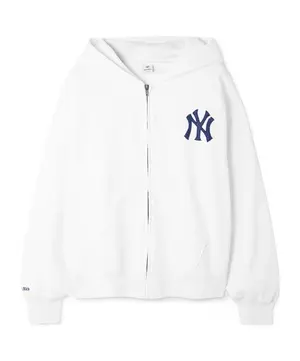 SPORTY  RICH Sporty & Rich Long-sleeved Hooded Sweatshirt With Yankees Logo