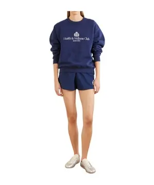 SPORTY  RICH Logo-embroidered Cotton-jersey Sweatshirt