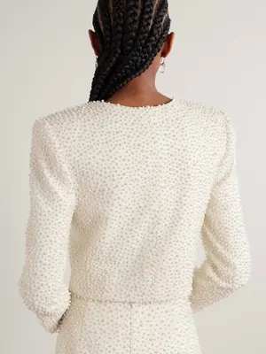 Carolina Herrera Wool Blend Crepe Coat