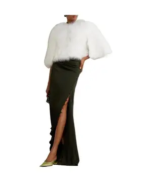 YVES SALOMON Cropped Feather Jacket