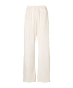 Wardrobe.NYC Lightpink Elasticwaist Wideleg Pants - White
