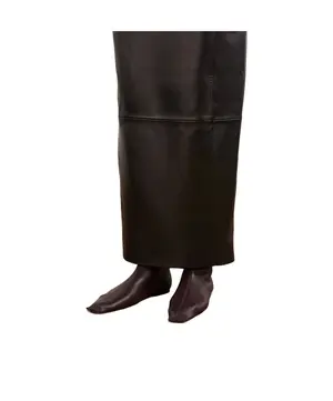 Khaite Solid Leather Ankle Boots