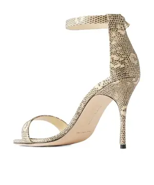Manolo Blahnik Snake-effect Leather Sandals
