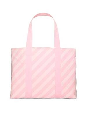 Victoria's Secret Heritage Stripe Canvas Tote Bag