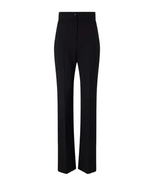 Valentino Garavani Wool Crepe Straight Leg Pants