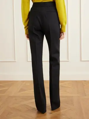 Valentino Garavani Wool Crepe Straight Leg Pants