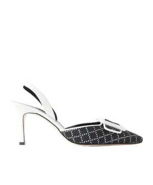 Manolo Blahnik Maysale Slingback High Heels With Buckle Detail