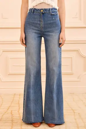 Ulla Johnson High-waisted Wide-leg Flare Jeans