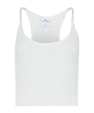 COURREGES Sleeveless Ribbed Tank Top
