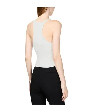 COURREGES Sleeveless Ribbed Tank Top