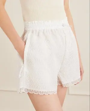 Cecilie Bahnsen Embroidered Tulle Shorts