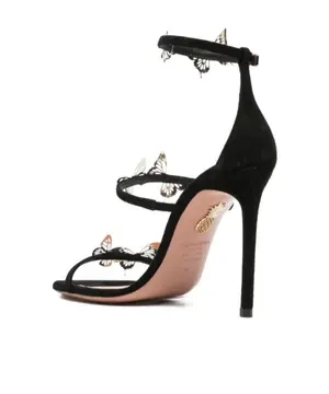 AQUAZZURA Butterfly Embellished Heeled Sandals