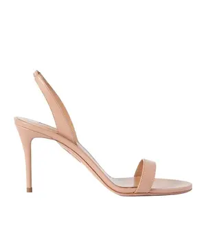 AQUAZZURA Aquazzura Nude Leather Stiletto High Heel Sandals