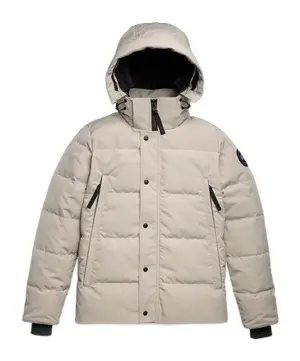 Canada Goose Wyndham Quilted Hooded Down Jacket - Limestone