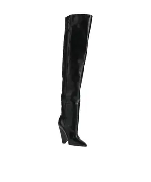 Saint Laurent Over The Knee Pointed Toe High Heel Boots