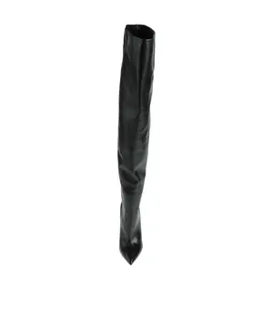 Saint Laurent Over The Knee Pointed Toe High Heel Boots