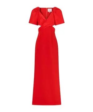 Carolina Herrera Cut-out Silk-faille And Crepe Gown