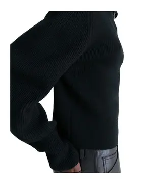 LEMAIRE Ribbed Zip-up Turtleneck Sweater