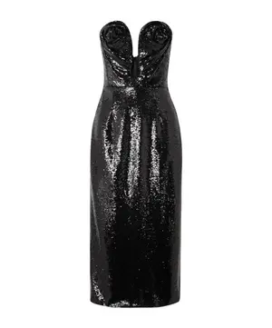 Carolina Herrera Strapless Sequined Dress