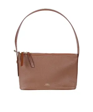 A.p.c. Vera Grained Leather Shoulder Bag - Brown