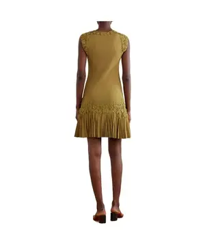Ulla Johnson Crochet-trimmed Ribbed Mini Dress