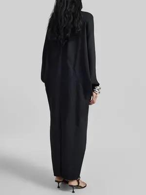 THE FRANKIE SHOP Maxi Dress With V-neck And Draped Detail