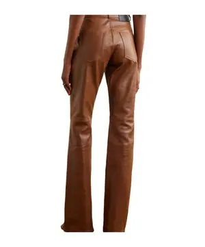 HAIKURE Paneled Leather Straight-leg Pants