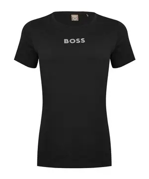 Hugo Boss Premium Cotton T-shirt With Logo Accent