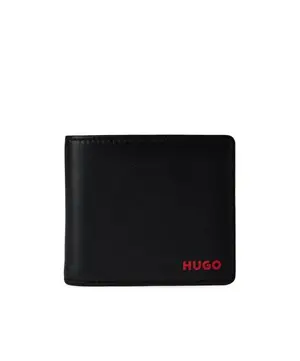 Hugo Boss Solid Color Card Wallet - Black