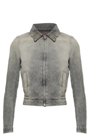 DIESEL® De-corb' Cropped Jacket With Herringbone Texture