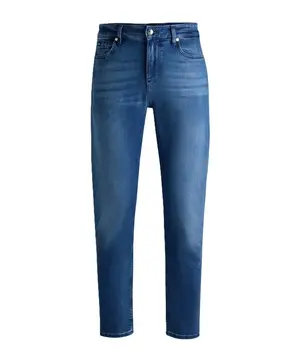 Hugo Boss Washed Cropped Jeans - Blue