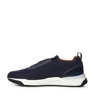 Santoni Mesh Panel Slip-on Sneakers