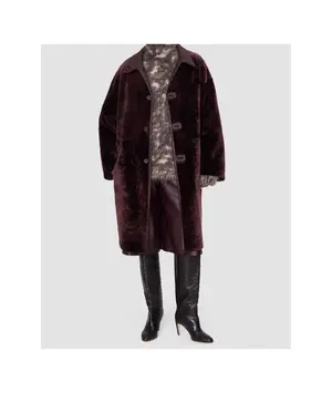 JOSEPH Reversible Shearling High Neck Coat