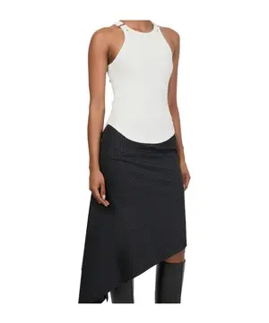 COURREGES Round Neck Sleeveless Vest