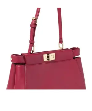 Fendi My Peekaboo Small Dark Leather Handbag