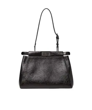 Fendi My Peekaboo Medium Crackled Leather Bag