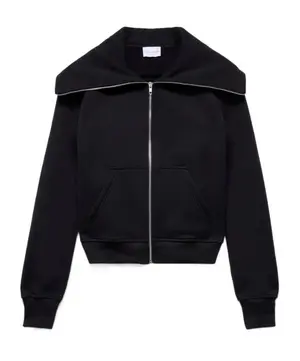 7 For All Mankind High-neck Zip-up Hoodie