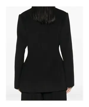 LISA YANG V-neck Single-breasted Coat