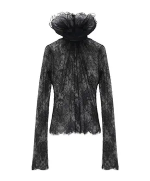 Alexander McQueen Long-sleeved Lace Top