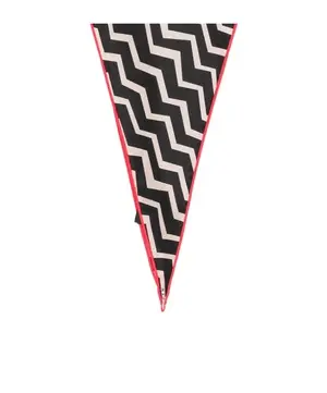 Missoni Zigzag-print Triangle Scarf - Black/neutrals