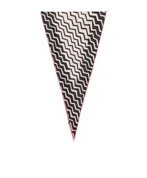 Missoni Zigzag-print Triangle Scarf - Black/neutrals