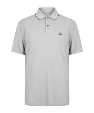 C.P. COMPANY Shortsleeve Polo Shirt - Gray