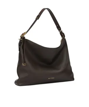 Etro Logo-lettering Grained-leather Shoulder Bag