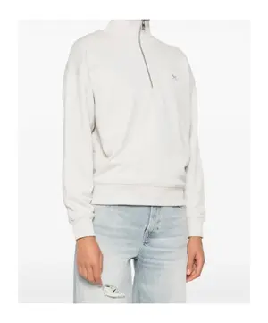 Maison Kitsuné Quarter-zip Fox-patch Sweatshirt