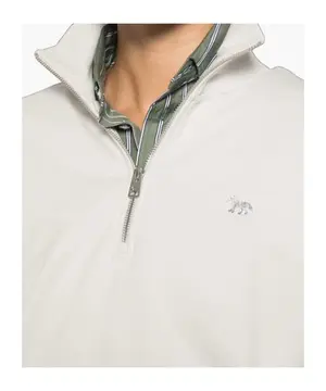 Maison Kitsuné Quarter-zip Fox-patch Sweatshirt