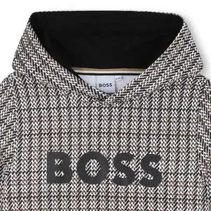 Hugo Boss Houndstooth Logo Hoodie