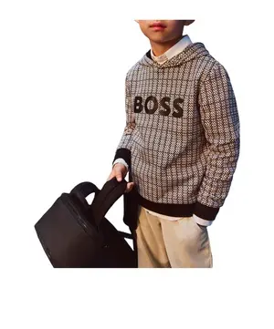 Hugo Boss Houndstooth Logo Hoodie