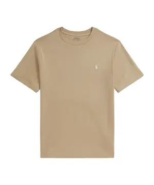 Polo Ralph Lauren Short Sleeve Crewneck T-shirt With Embroidered Logo - Nude